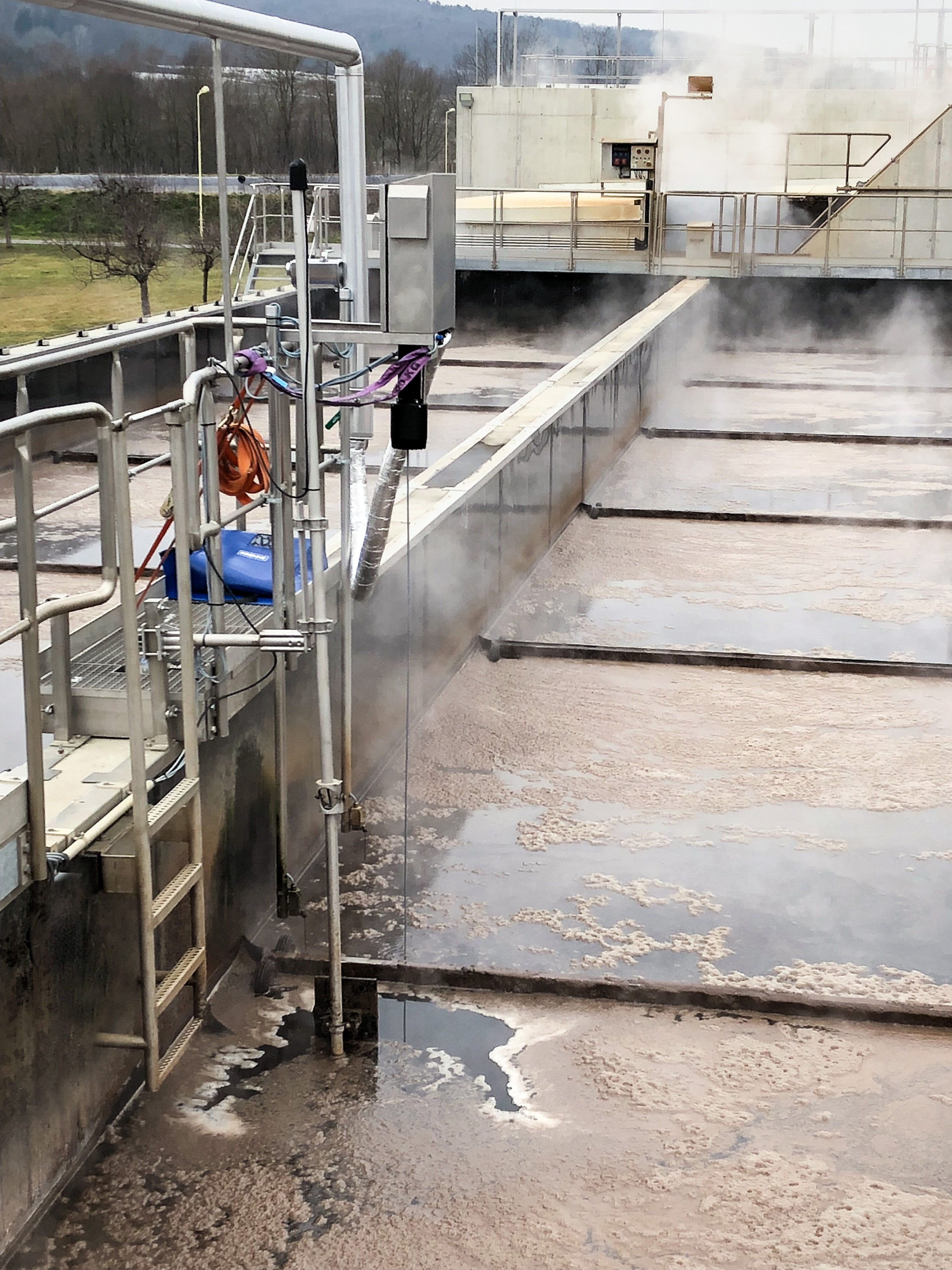 Monitoring sedimentation sludge in an industrial sewage treatment plant ...