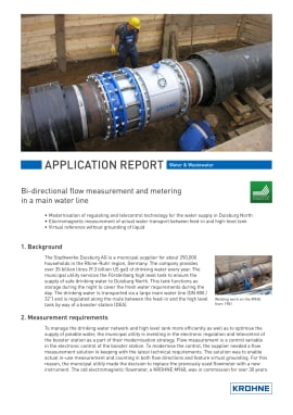 Bi-directional flow measurement and metering Krohne Applications | KROHNE Japan