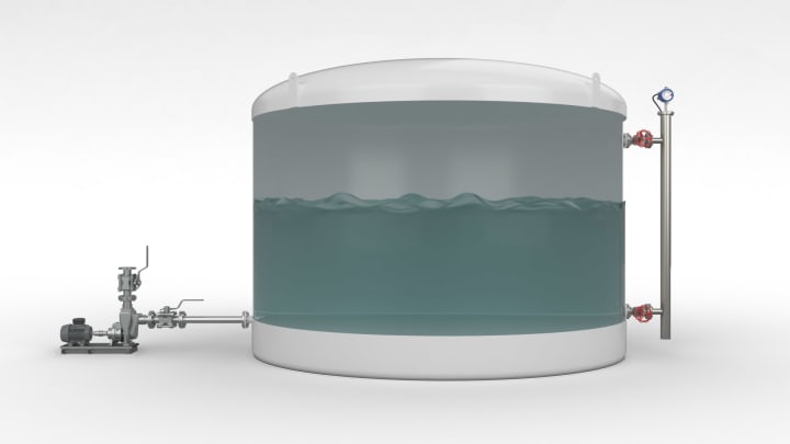 Process tank without tank internals with bypass chamber | KROHNE Group
