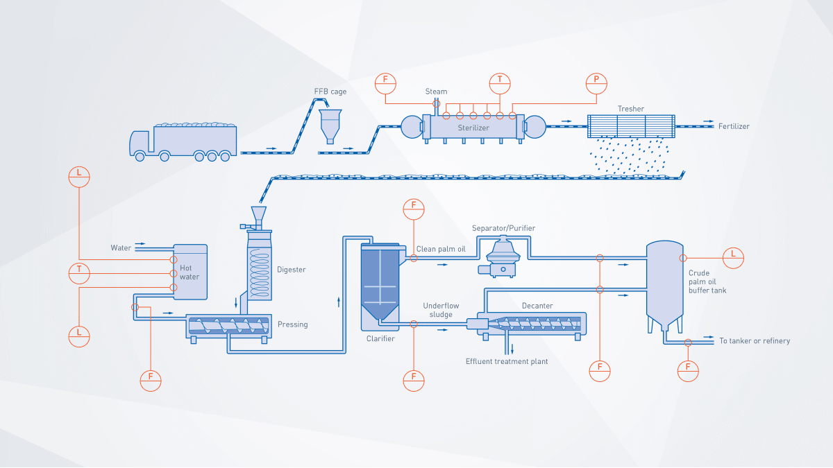 Palm fruit processing in palm oil production Palm oil | KROHNE Albania