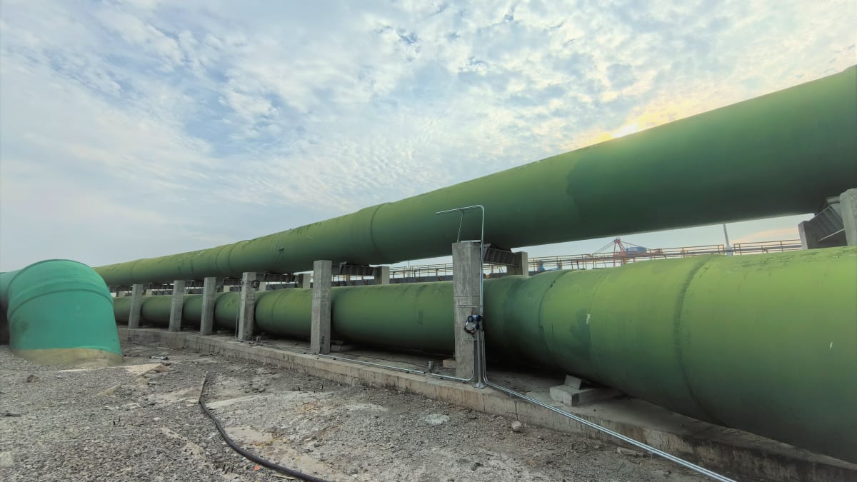 Non-invasive flow measurement of sea water Krohne Applications | KROHNE Group