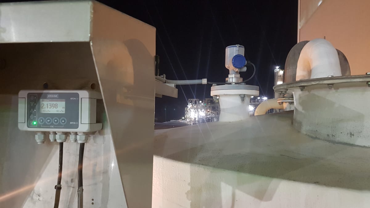 Remote level monitoring of a cooling water tank at a gold mine Krohne ...