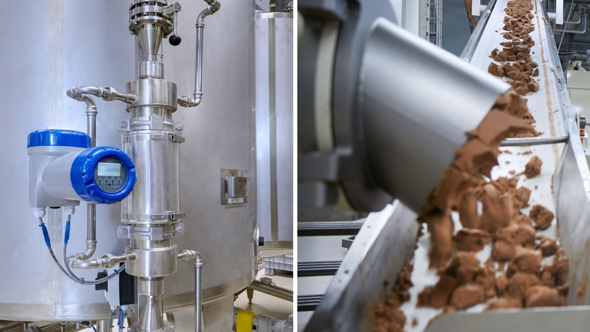 Dosing of ingredients in chocolate production Krohne Applications ...