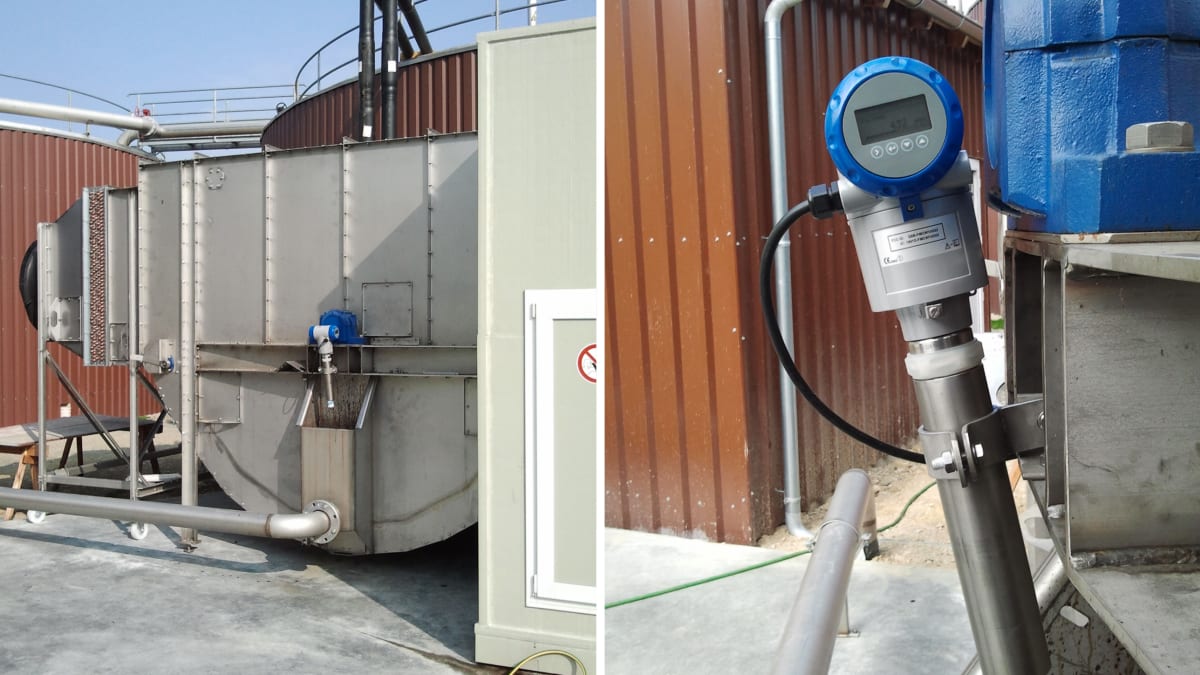 Measuring the drum fill level in a fermentation substrate dryer Krohne ...