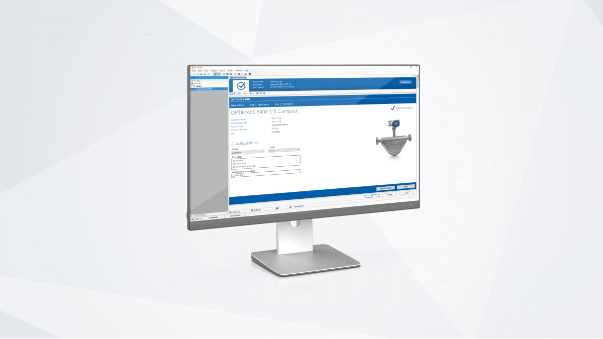 OPTICHECK DTM For in-situ verification of field devices | KROHNE Group